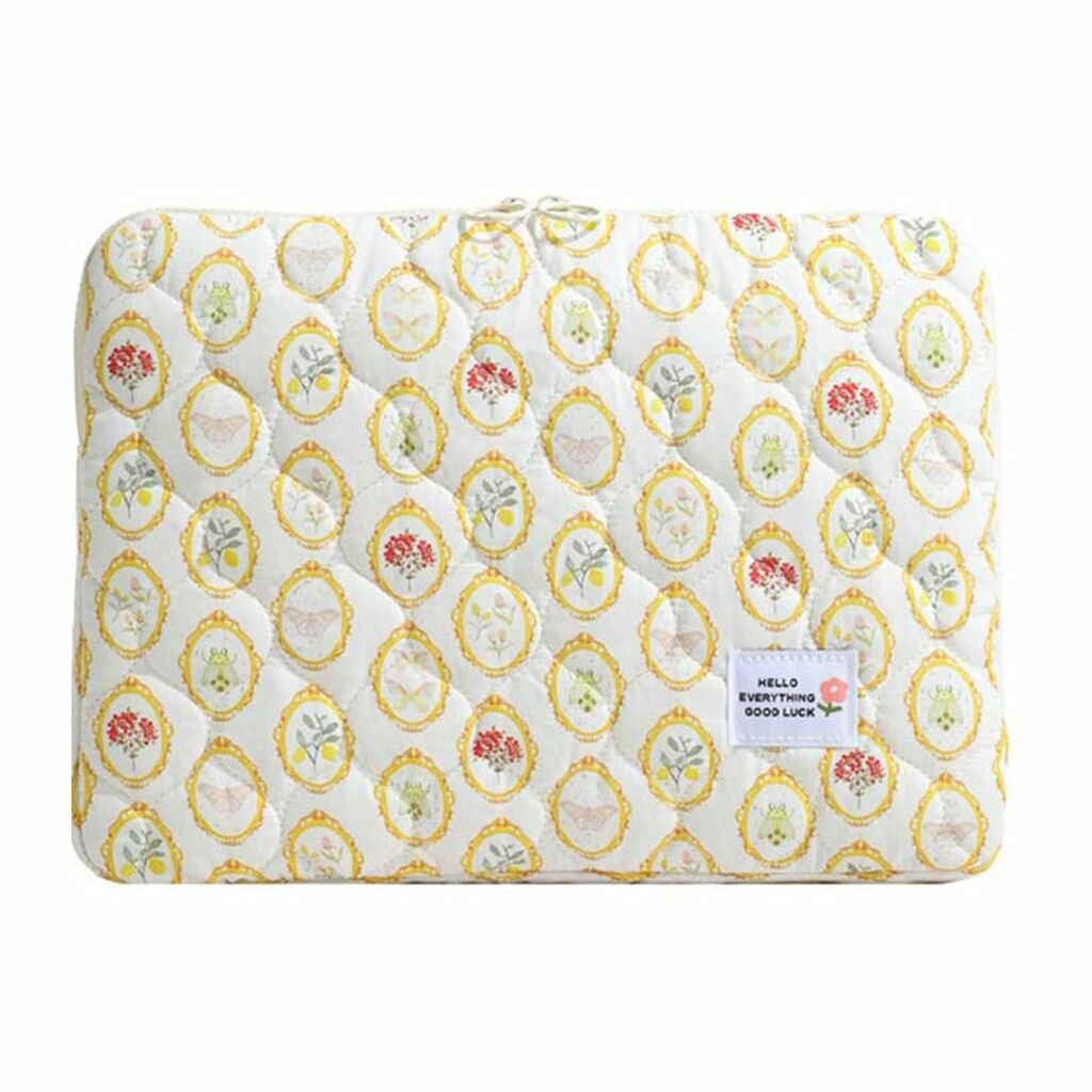 Сумка-чехол для ноутбука с мультяшным рисунком для 11/13/15-дюймового стеганого мягкого противоударного клатча для переноски компьютера