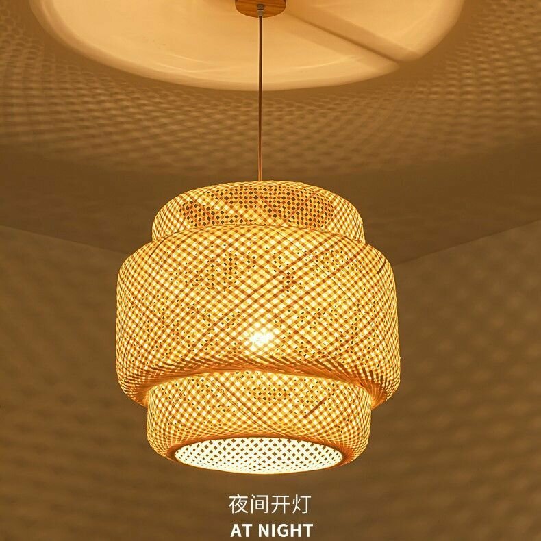 Бамбуковые абажуры подвесных светильников Dome Wicker