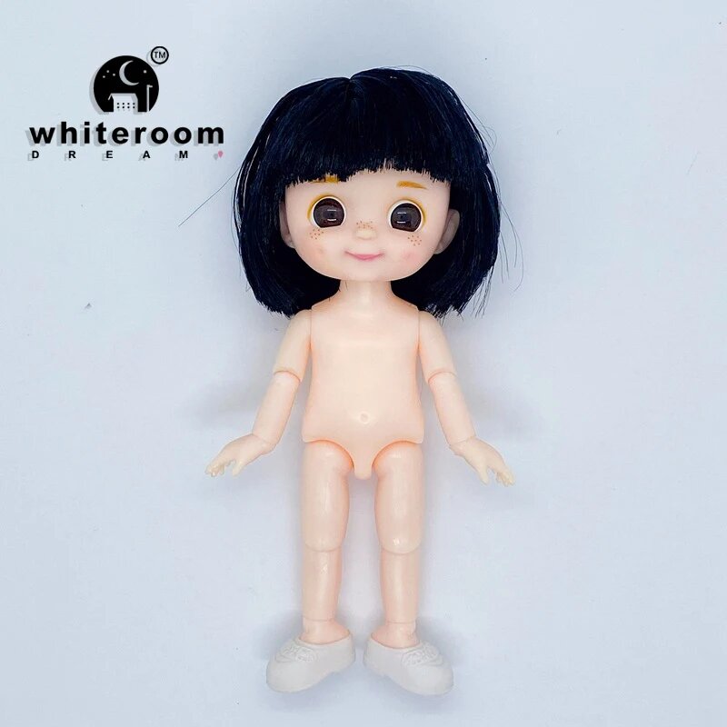 Мини-кукла Whiteroom 16 см, бежевый, baby27, голубые глаза