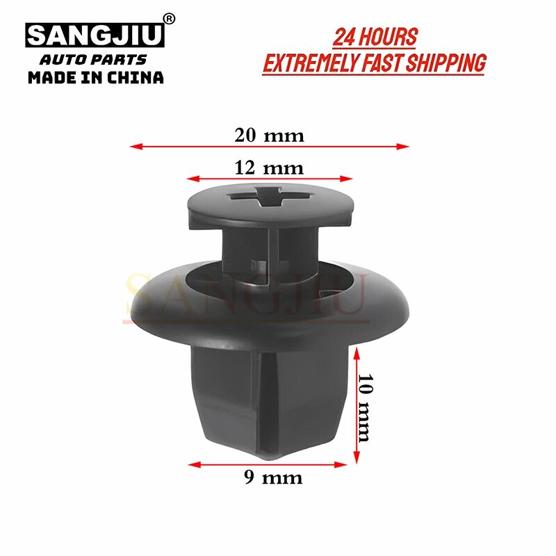 20 шт, клипсы с квадратным отверстием для Toyota Camry 2006, 90467-09166
