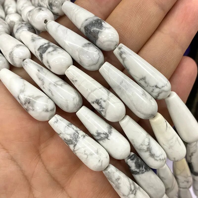 Бусины из агата, 10*30 мм, howlite type 10