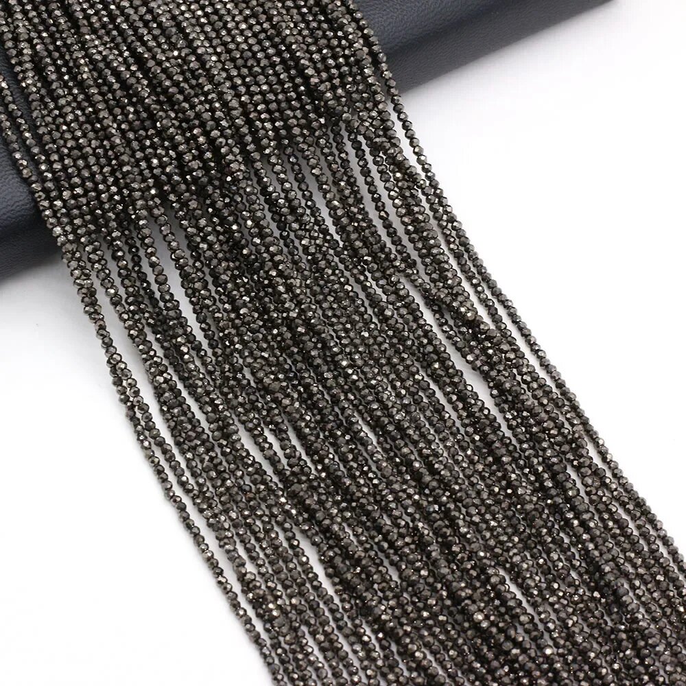 Бусины из полудрагоценного камня круглые цветные black