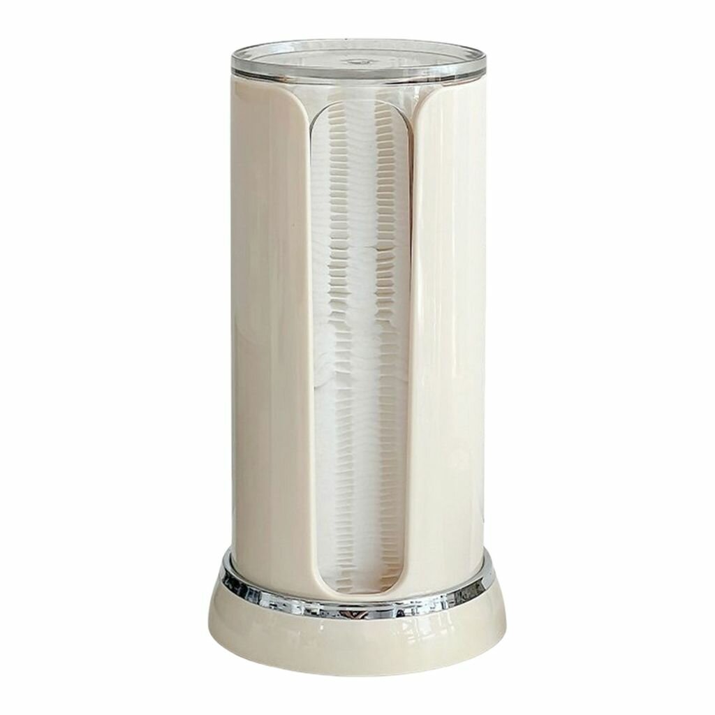 Коробка для хранения ватных дисков-кремового цвета