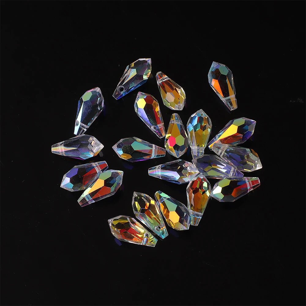 Хрустальные капли граненые JSD 7x14mm, 20шт