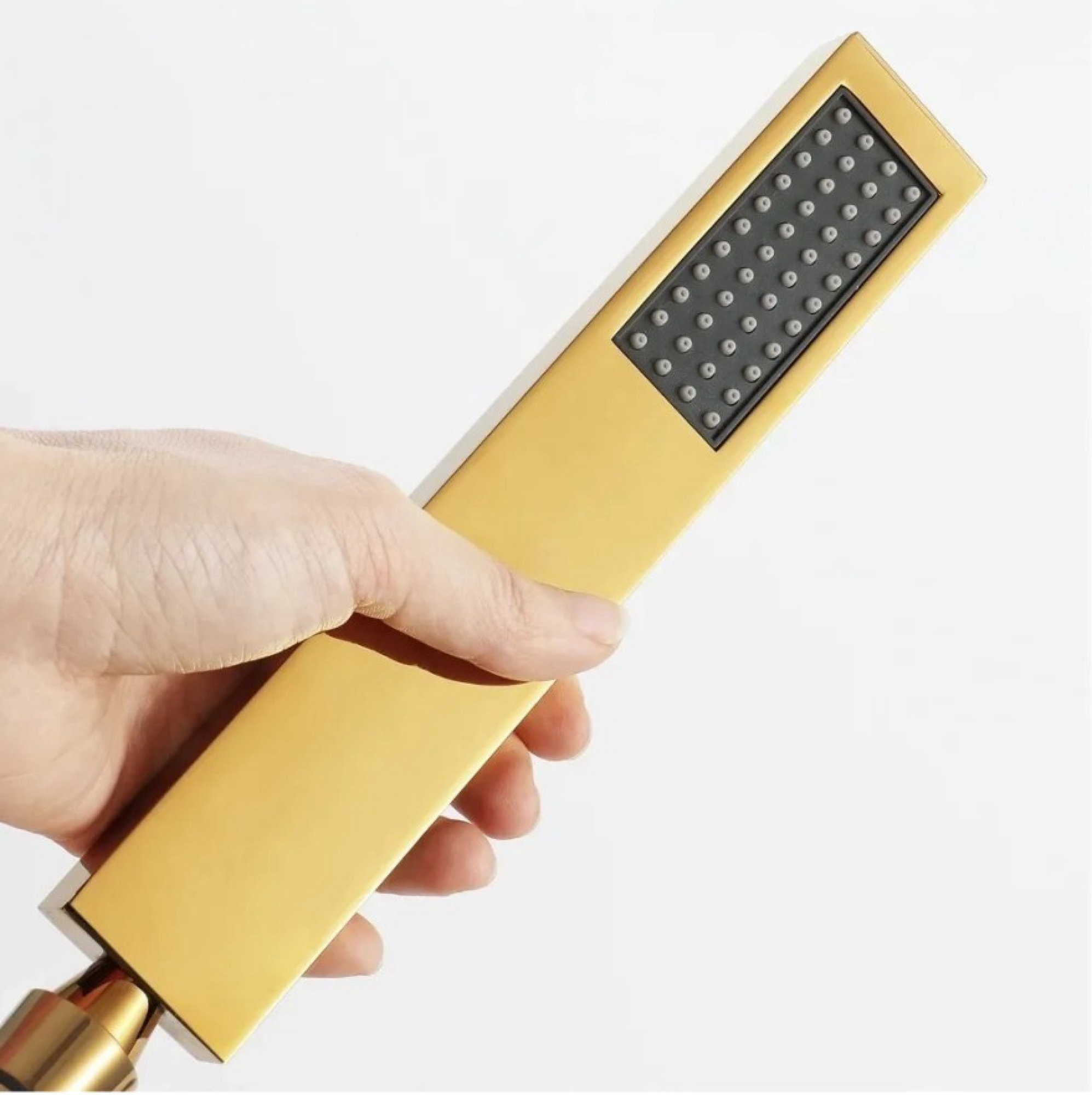 Душевая лейка, квадратная, латунь, универсальная Grocenberg GB180 Золото