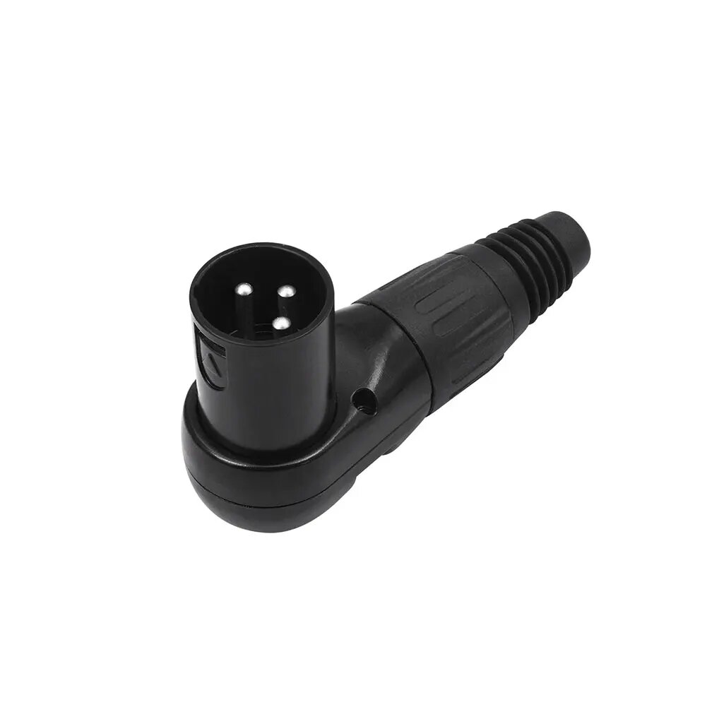 ALLOYSEED 3-контактный XLR разъем 90 градусов Male