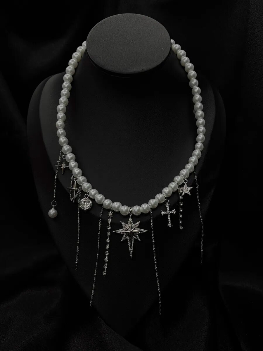 Колье, жемчуг имитация