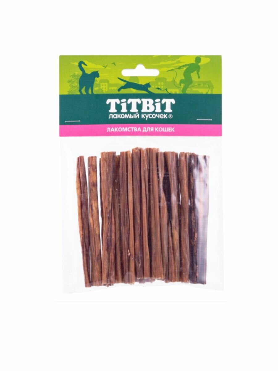 Лакомства для кошек Titbit кишки бараньи, комплект 10 шт*34 гр.