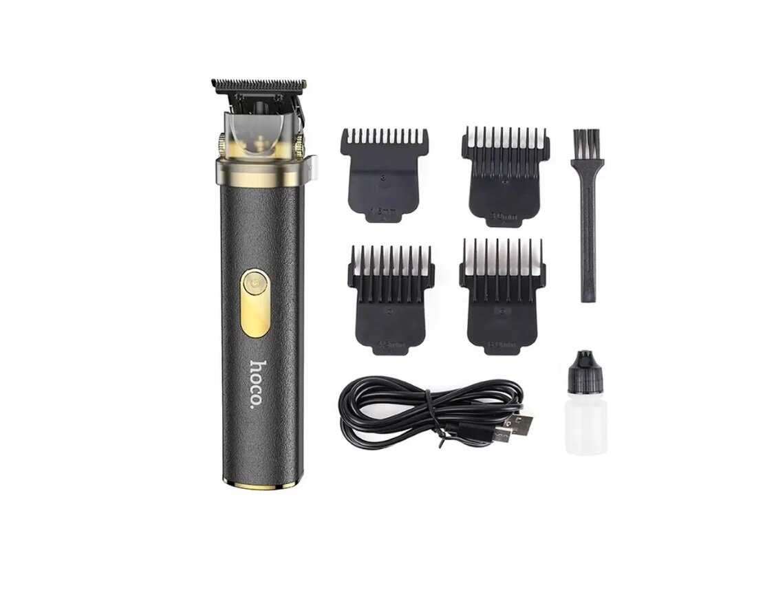 Машинка для стрижки волос Hoco Hair Clipper HP22, 1200 mAh, 4 насадки, Черный