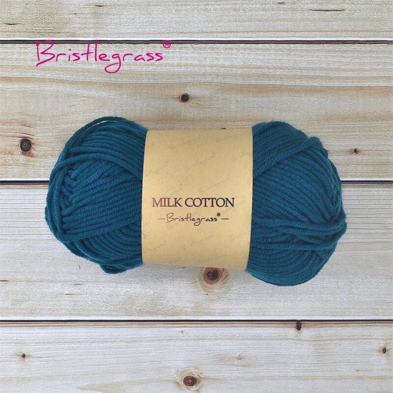 Пряжа Bristlegrass Milk Cotton, бирюзовый, 50г