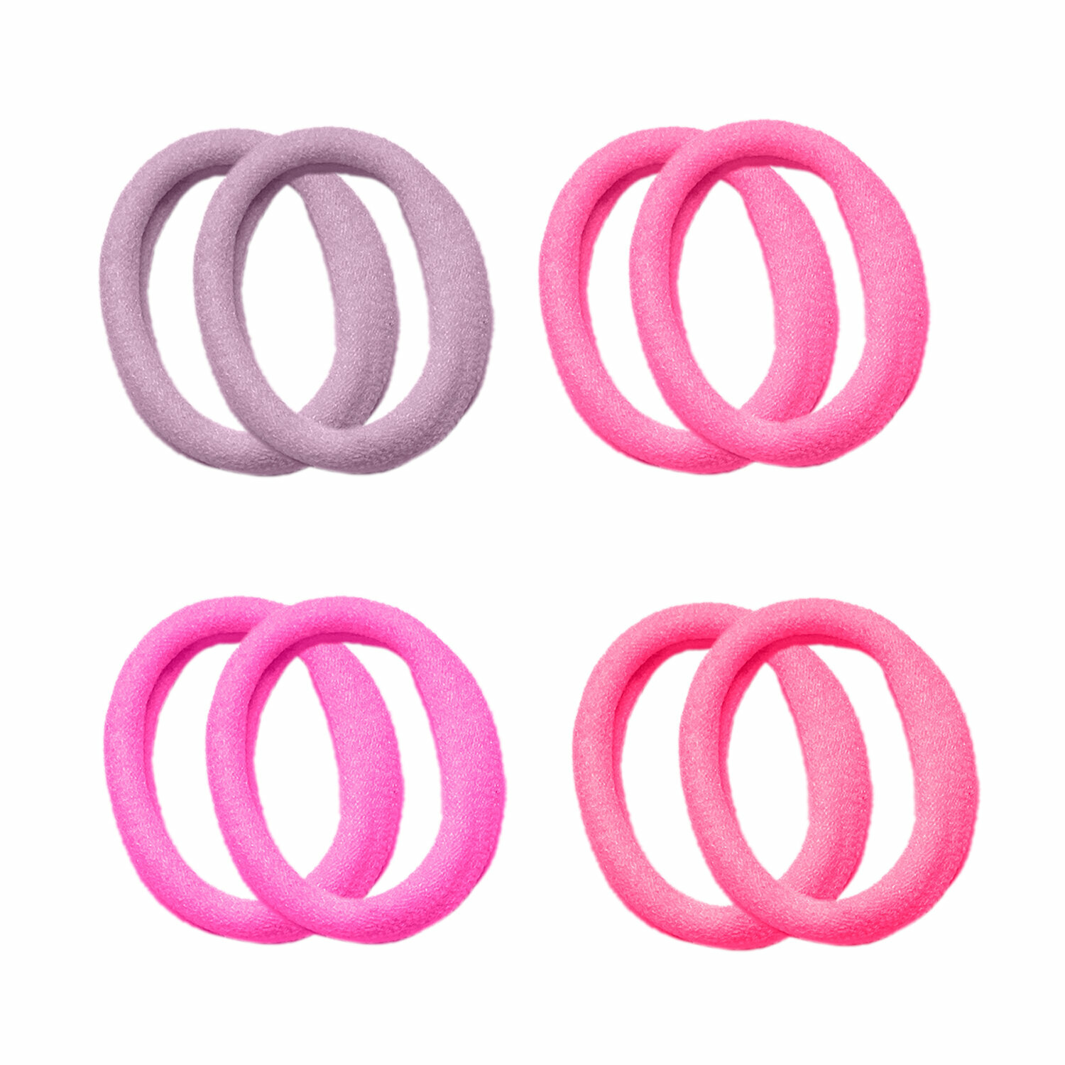 Резинки для волос набор 8 шт, мягкие, medium size, оттенки розового, MONTE VITA, комплект из 12 шт, 457048