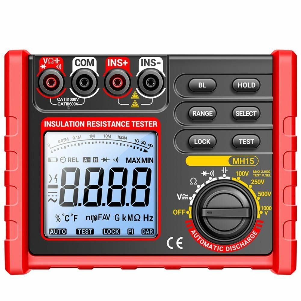 Цифровой Мегаомметр MH15, Измеритель Сопротивления Ом, Измеритель изоляции, ЖК-тестер