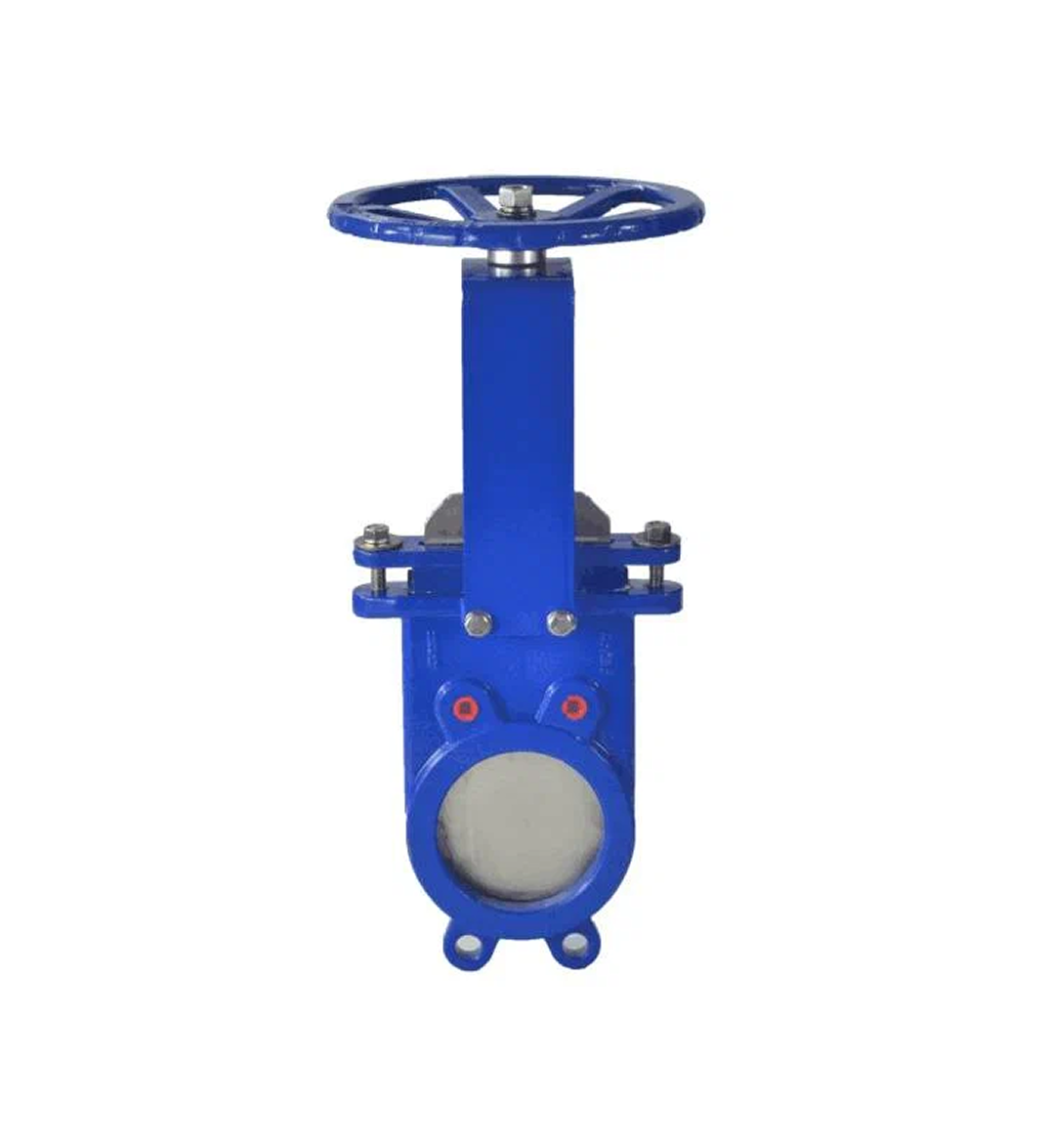 Задвижка шиберная двусторонняя чугун Ду 400 Ру10 межфл со штурвалом уплотнение: NBR Benarmo