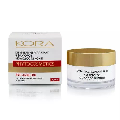 Крем-гель ревитализант KORA PHITOCOSMETICS Anti-aging line 5 факторов молодости кожи 50мл