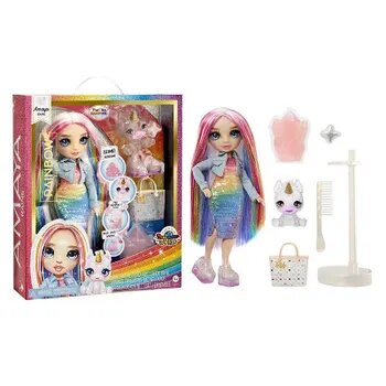 MGA Rainbow High Rainbow World Fashion Doll / Детский игрушечный набор Fashion Doll Surprise с куклой, искрящейся слизью, волшебным питомцем и модными аксессуарами, подходит для детей от4 лет и старше
