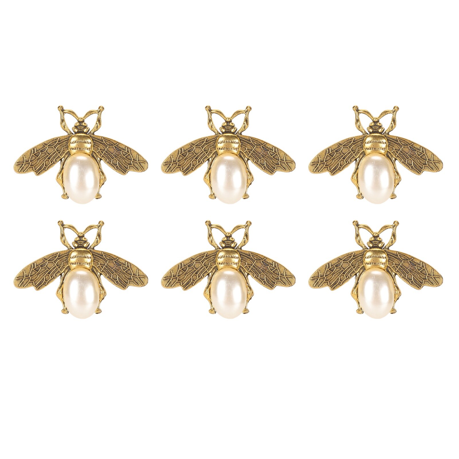 Изящные декоративные пряжки в форме пчелы для босоножек на высоком каблуке, съемные, 6 шт.