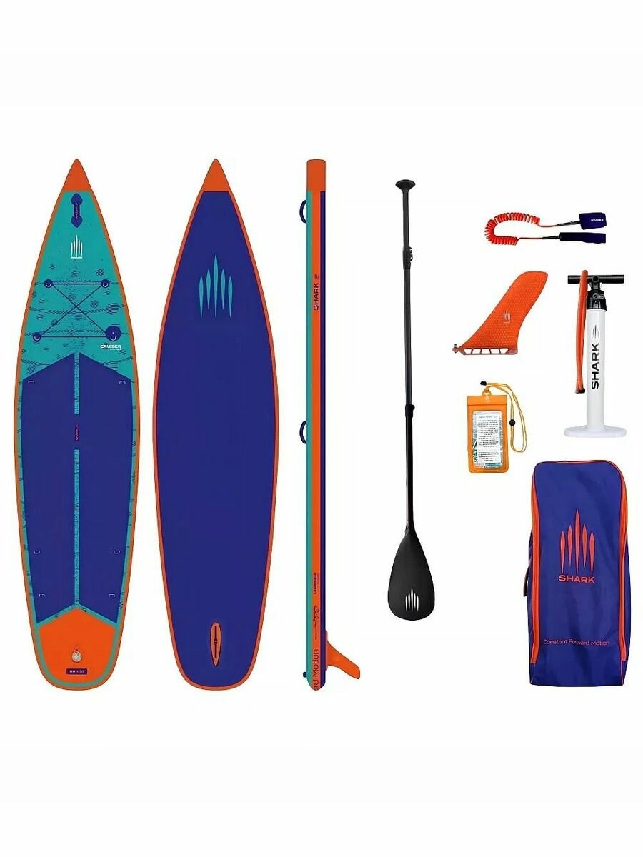 Сапборд Shark Cruiser Perfomance All Round 11.6x34x6 S25 (350x86x15 см) надувной двухслойный / Сап борд, supboard, sup board, sup-доска