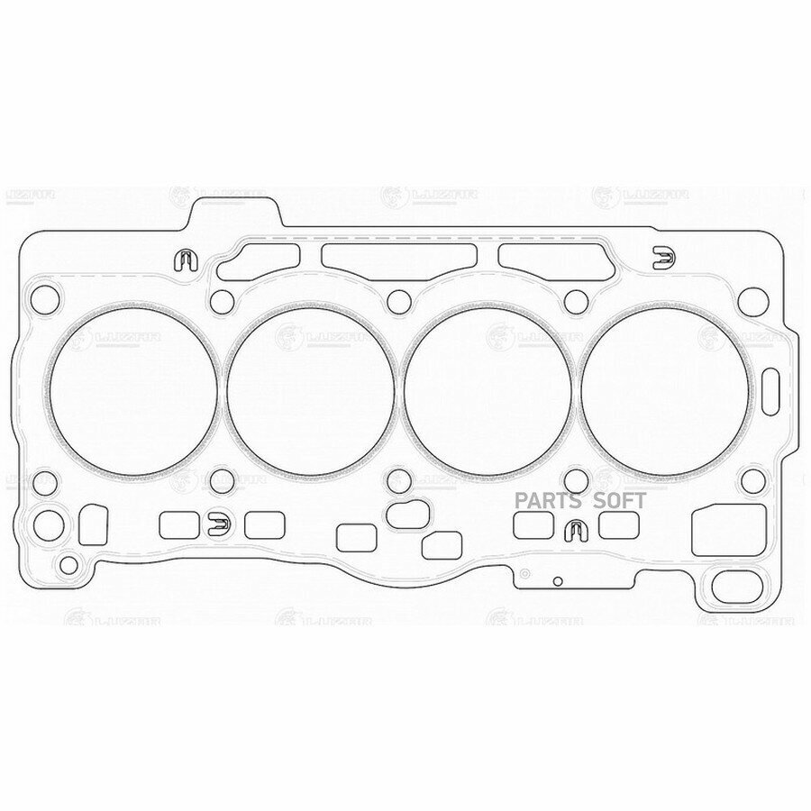 LUZAR LES-11806 Прокладка ГБЦ для а/м VW Polo Sedan (10-)/Jetta (11-)/Golf VII (12-) 1.6i [CWVA] (LES 11806) ()
