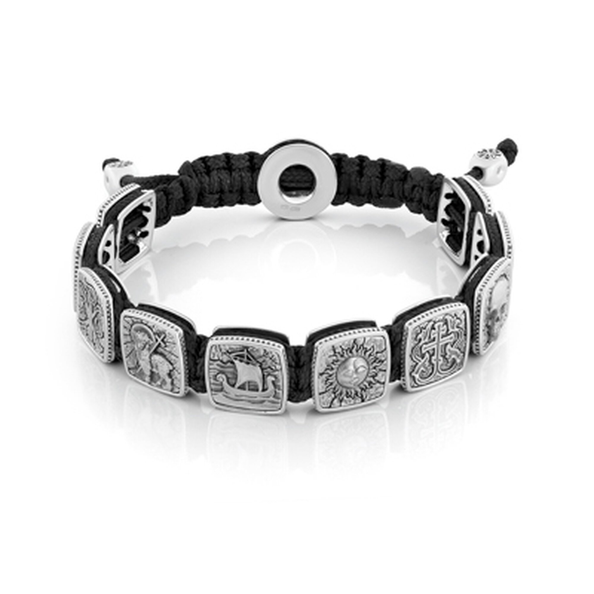 Глидерный браслет, серебро, 925 проба, чернение