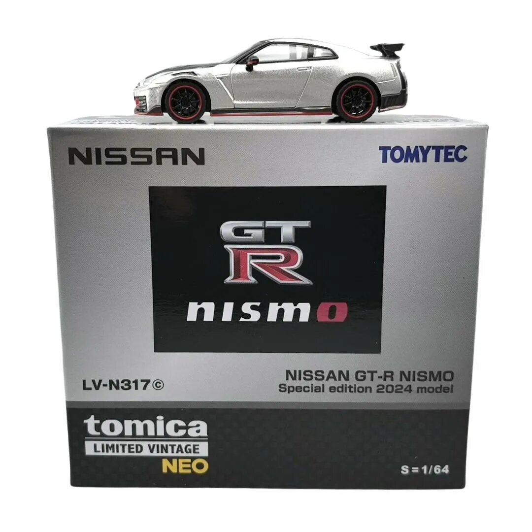 Машинка Tomytec 1/64 Tomica Limited Vintage(TLV) LV-N317c Nissan GT-R R35 Nismo Special Edition Alloy Car Model Collection Gift