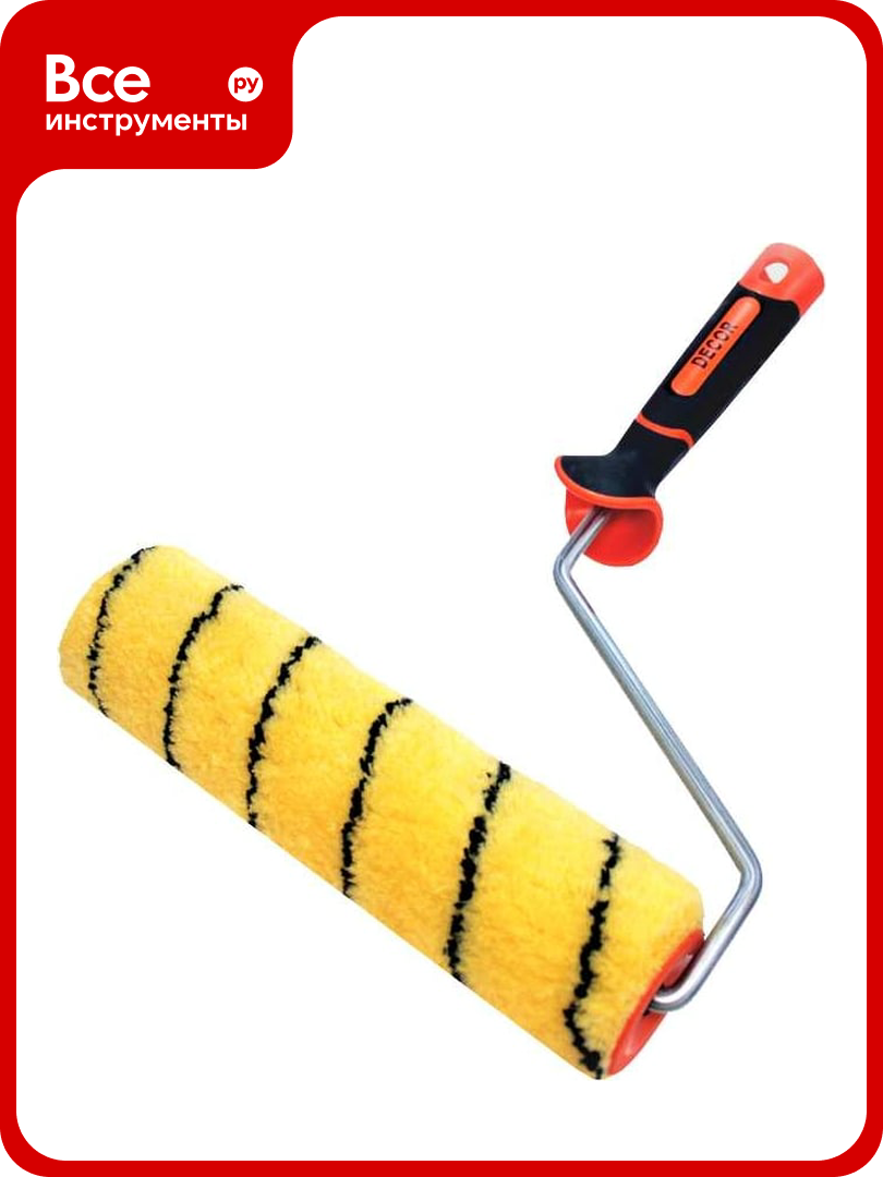 Валик DECOR PROFI с 2К ручкой, полиакрил, тигр, 250мм, d-50мм, ворс 11мм 550-1250