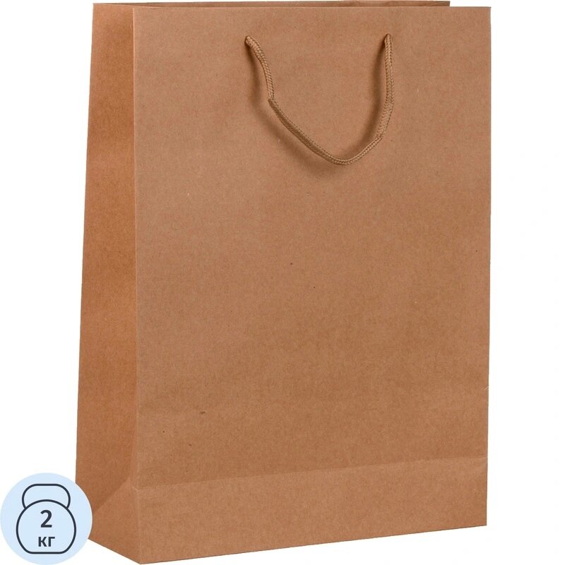 Пакет подарочный Крафт, без рисунка,42x31x10см, МС-4112