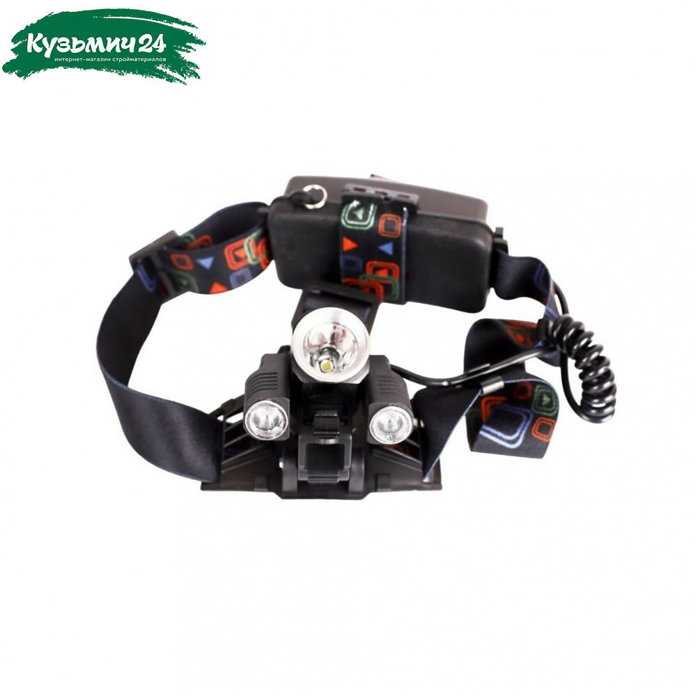 Фонарь налобный Ultraflash LED5335 15015, аккумуляторный, 5 Вт, USB, черный