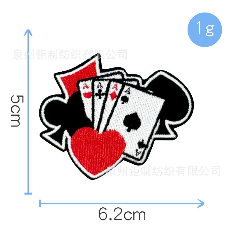 Игральная карта, клоун, Джокер, игра, гладильная вышивка, значок, нашивки, сделай сам, футболка, шляпа, рюкзак, одежда, аппликации, наклейка