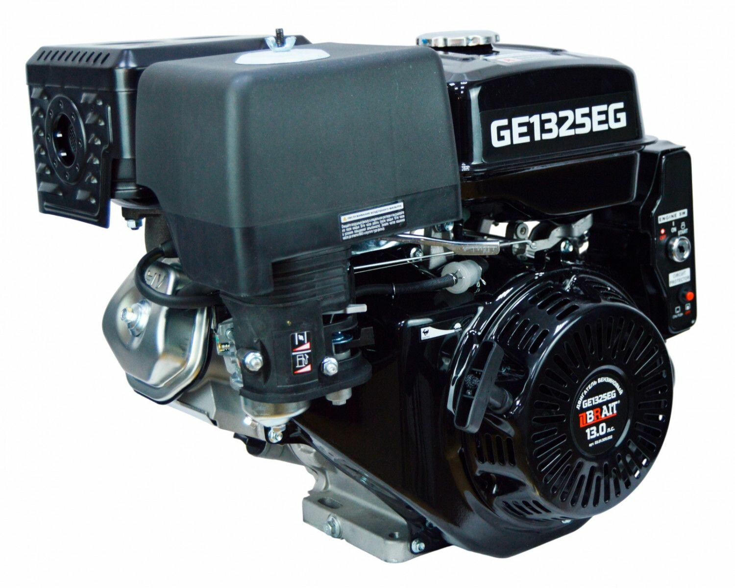 Двигатель BRAIT 13,0л. с. GE1325EG (188F вых. вал 25x44мм под шлицы) 29кг