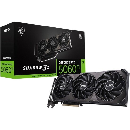 Видеокарта Msi GeForce RTX 5060 Ti SHADOW 3X OC CLASSIC 8G (RTX 5060 Ti 8G SHADOW 3X OC CLASSIC)
