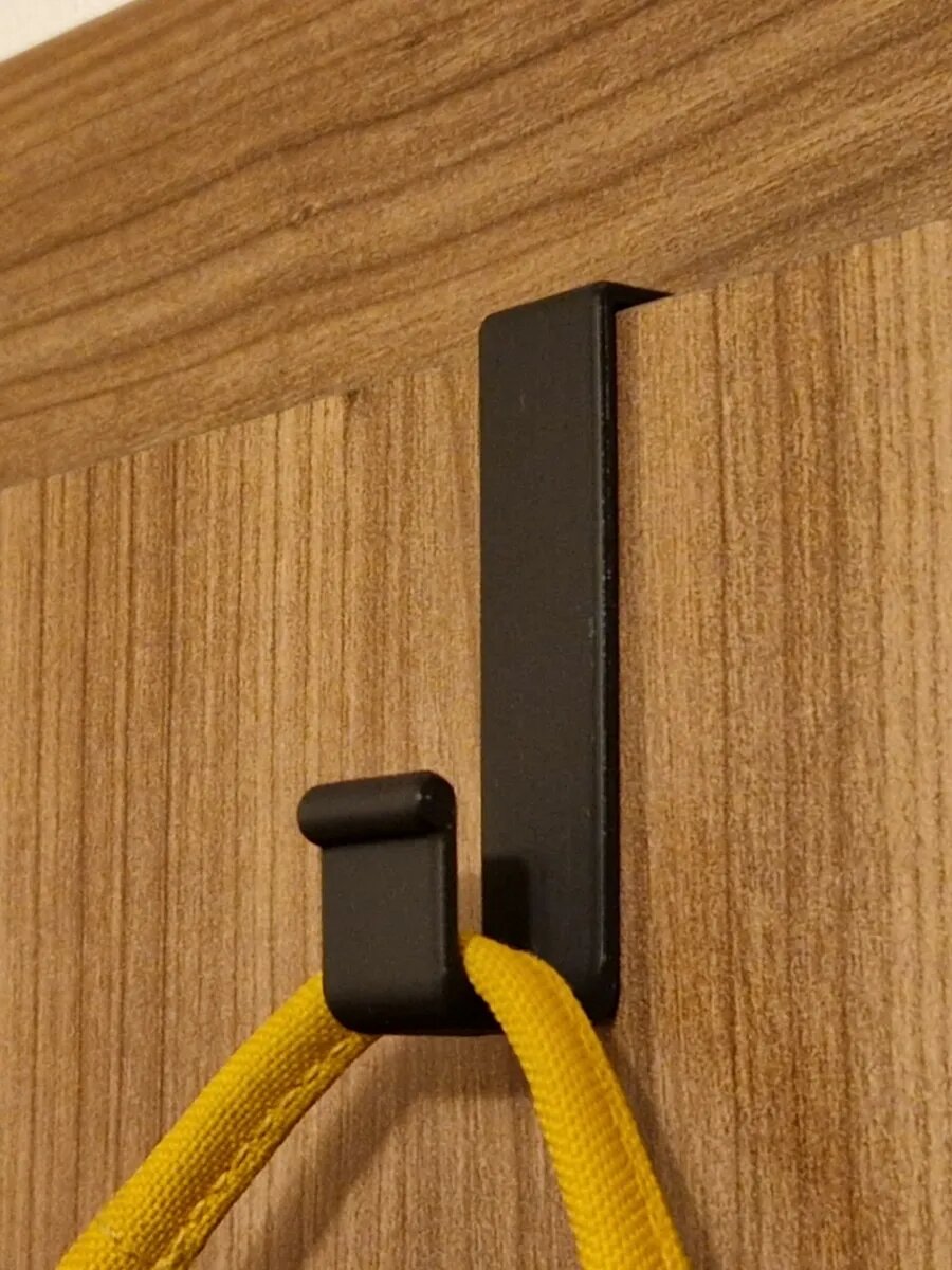 Набор крючков для вешалок, для верхней одежды и аксессуаров, черный, 3 шт