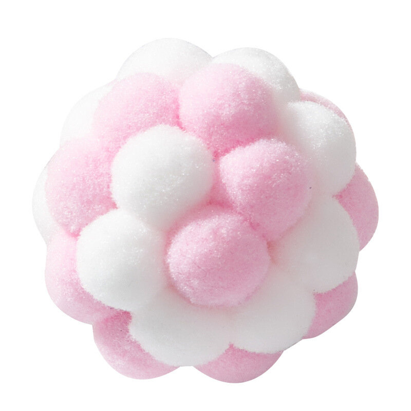 Цветной колокольчик эластичные плюшевые шарики игрушка кошачий колокольчик саморазвлечение игрушка кошачий