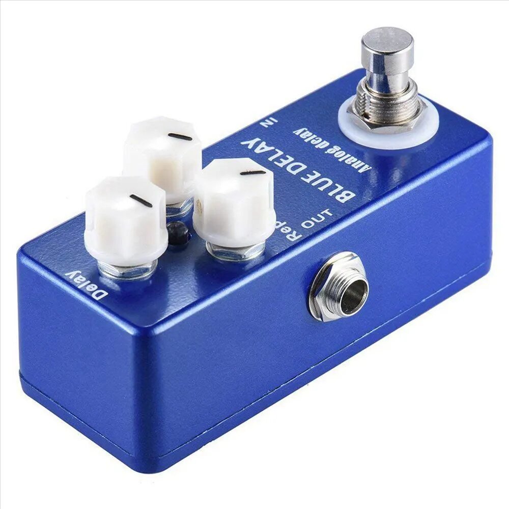 2x Педаль Эффектов Для Мини-Гитары Blue Delay True Bypass для электрогитары