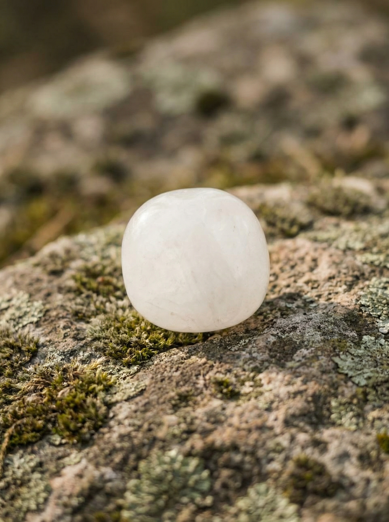 Горный хрусталь мутноватый, натуральный камень, белый, галтовка, 1 штука, 2-2,5 см