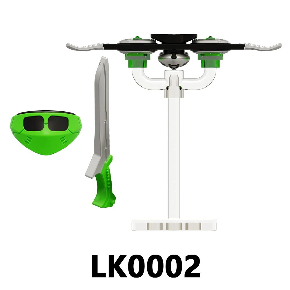 MOOXI пластиковые строительные блоки для взрослых и детей Зеленый, LK0002