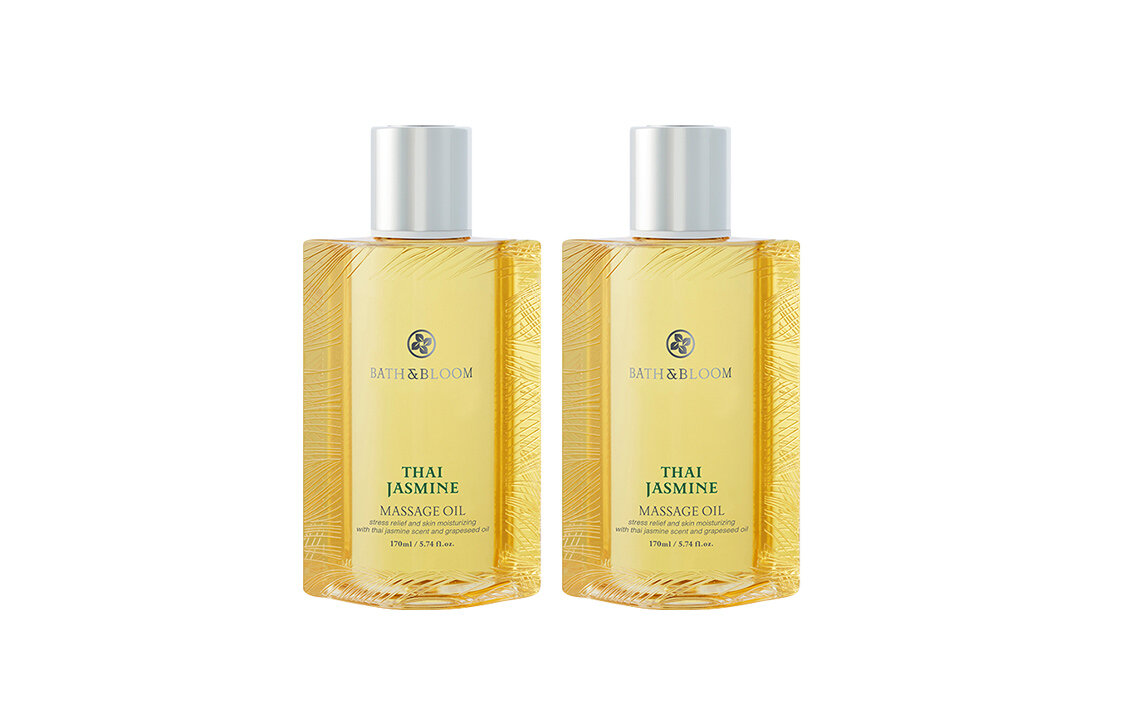 Тайское масло для массажа тела унисекс BATH&BLOOM жасмина подтягивающее увлажняющее, 170ml*2