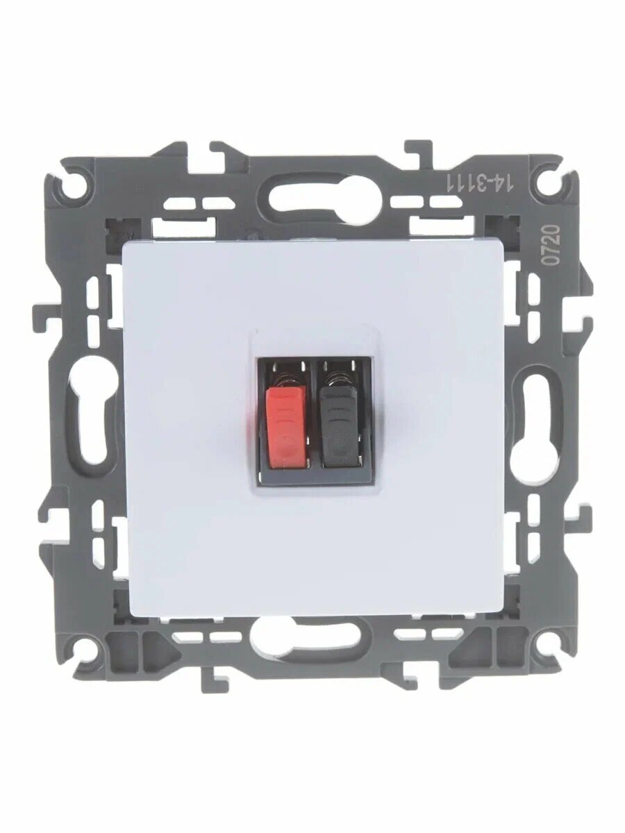 Розетка аудиорозетка ЭРА 12 12-3111-01 Б0027451 поликарбонат IP20