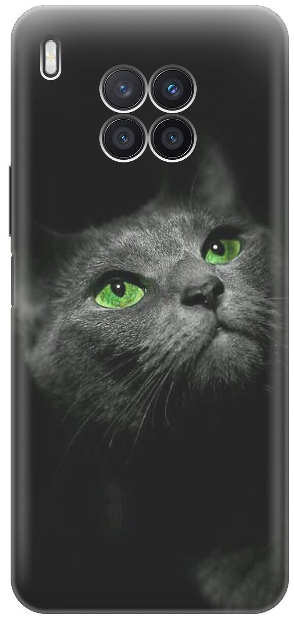 Силиконовый чехол Зеленоглазая кошка на Huawei Nova 8i / Honor 50 Lite / Хонор 50 Лайт / Хуавей Нова 8и