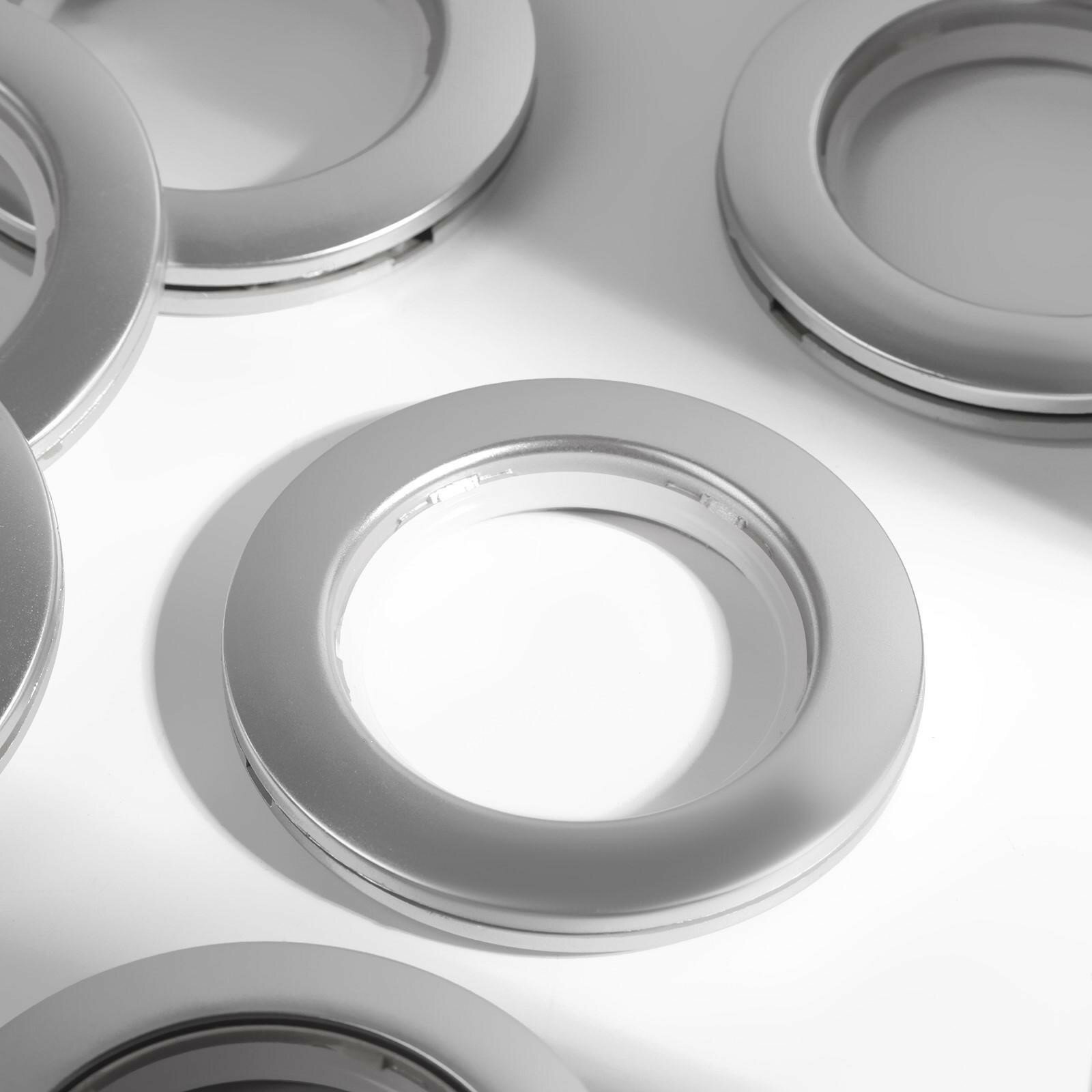 Люверсы для штор, d = 4,1/7,5 см, 10 шт, цвет серебряный, 2311347 2 упаковки