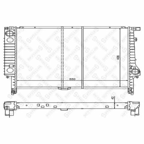 Радиатор системы охлаждения BMW E36 2.5TD 91, 1025583SX STELLOX 10-25583-SX