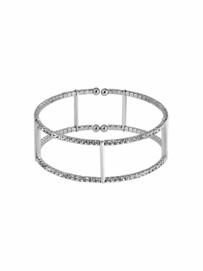 Жесткий браслет Kalinka modern story, кристалл