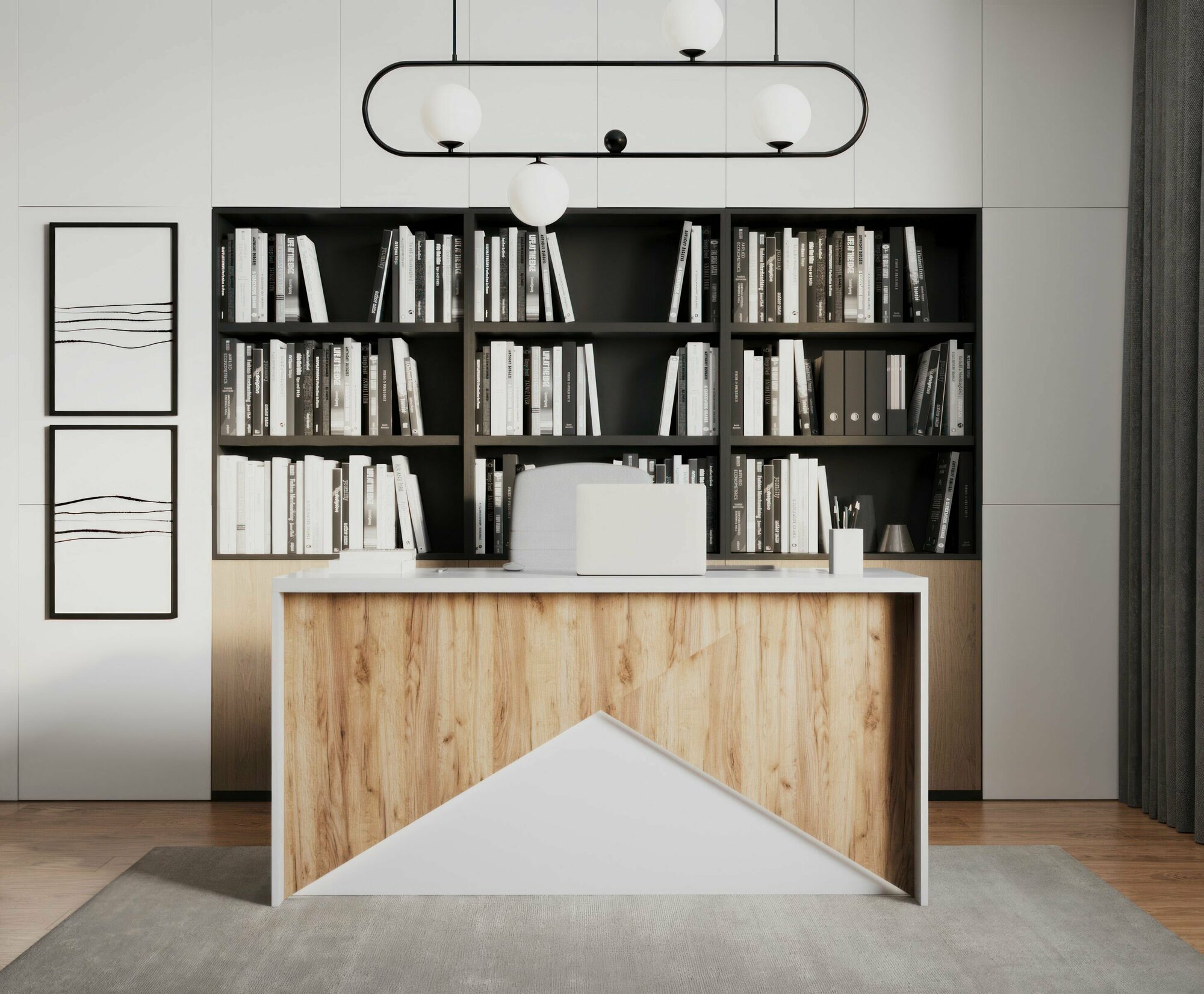 Стол Письменный Макс Белый+Дуб Вотан/ Стол Компьютерный/Письменный стол/ ЛДСП /Дизайнерский/ 150х60х75см/ С Подсветкой RGB