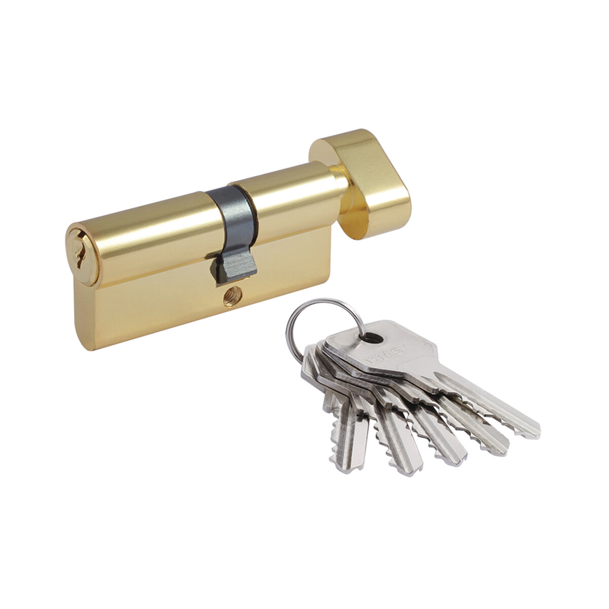 Цилиндровый механизм Нора-М STD Z ЛВ-70 (40-30В), ключ/вертушка, золото