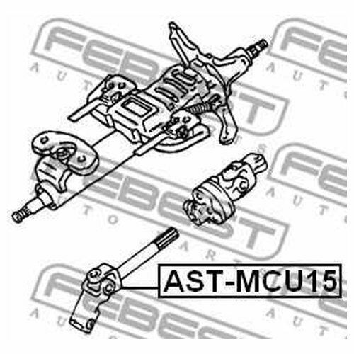Вал карданный рулевой Febest astmcu15 для Lexus RX; Toyota Harrier