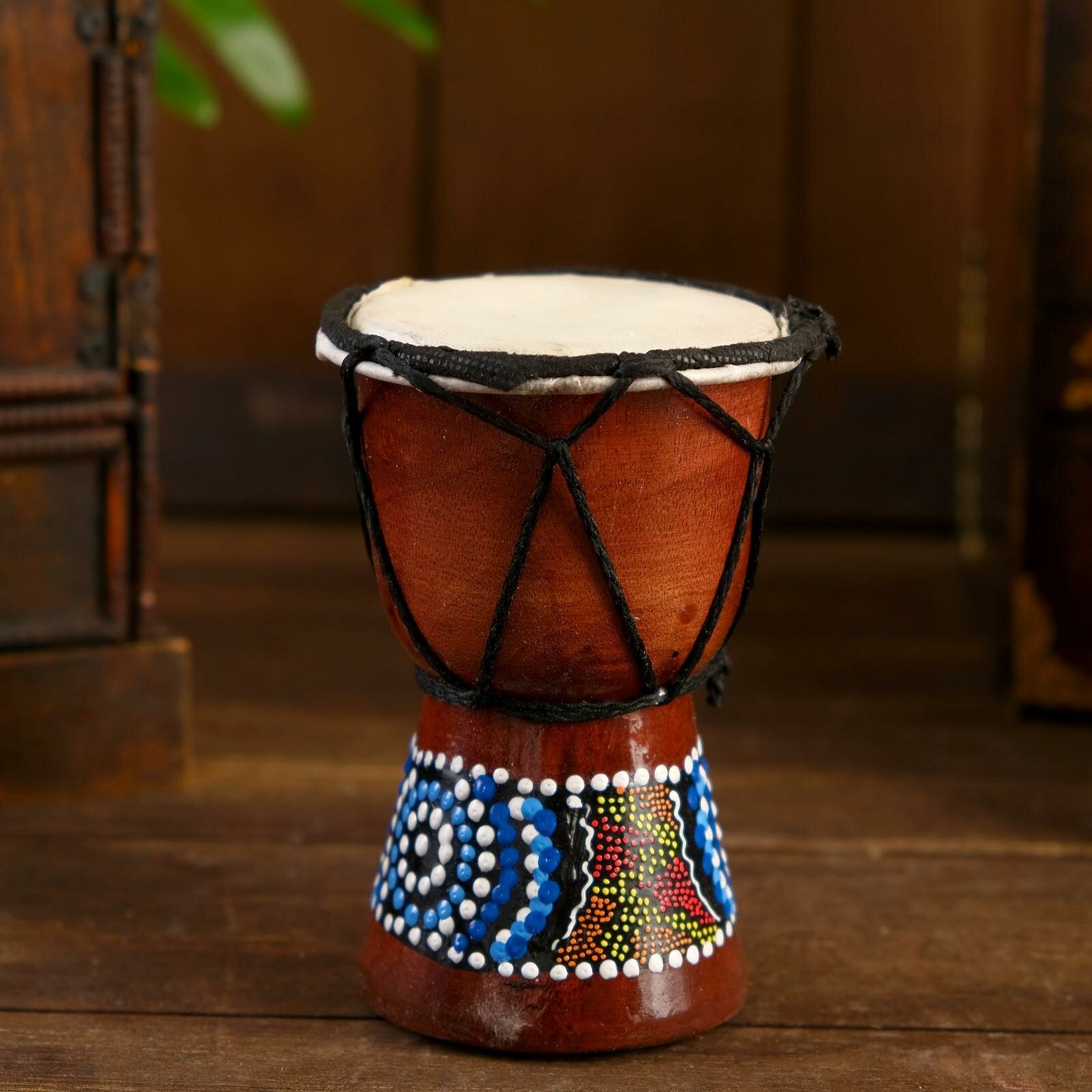 Сувенирный музыкальный инструмент «Барабан Джембе», 8.5×8.5×12 см, микс