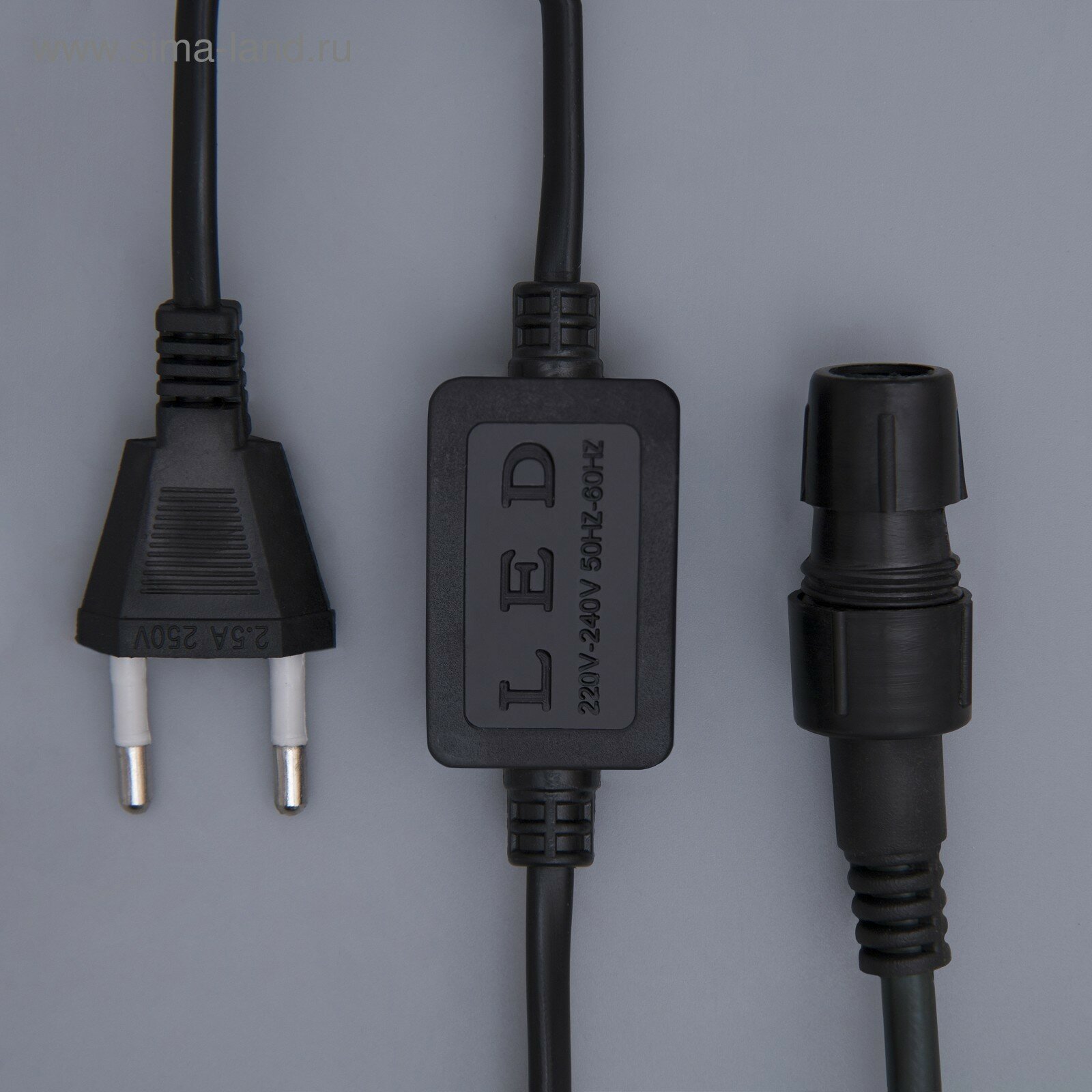 Шнур питания Luazon Lighting для светового шнура 13 мм, 2-pin, 220 В, 752960
