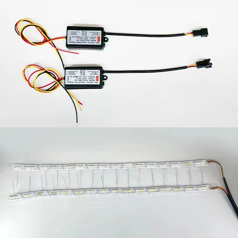 2 шт, Гибкие водонепроницаемые лампы для дневных ходовых огней, 12 В 16 LED