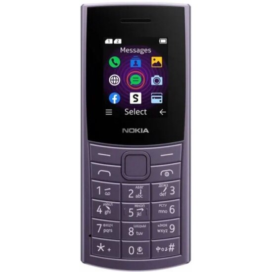Мобильный телефон Nokia 110 4G Dual sim (TA-1543) Фиолетовый