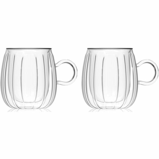 Набор кружек с двойными стенками Decor DE Table 250 мл, 2 шт, стекло DDT-DW953-250-2