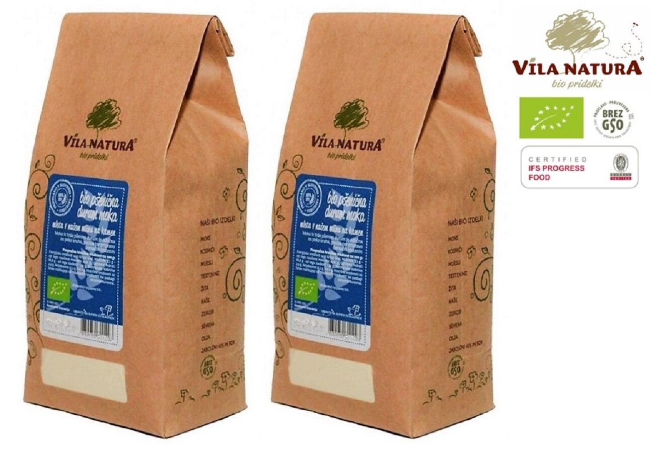 Мука из твердой пшеницы дурум жерновая био Vila Natura Словения 2х1кг
